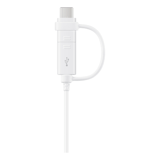 Samsung Data Cable Combo (USB-Type C and Micro USB) (White) | Samsung AU